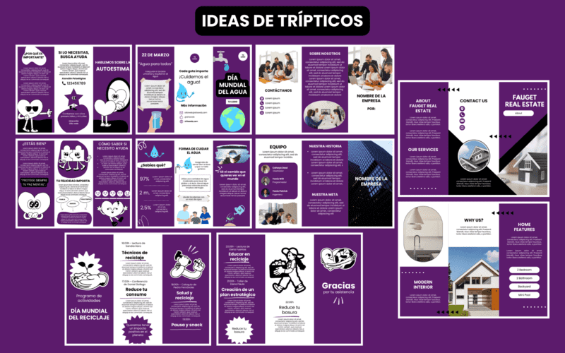 Ideas de trípticos 【Plantillas Gratis】